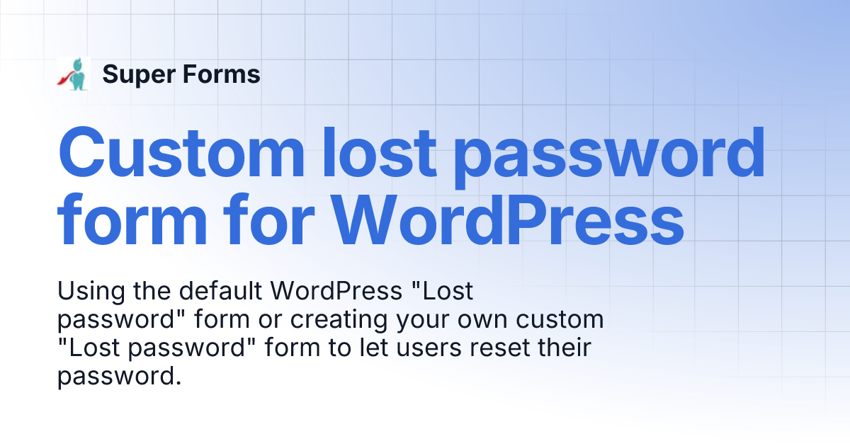 Custom Lost Password Form For Wordpress Super Forms 5442