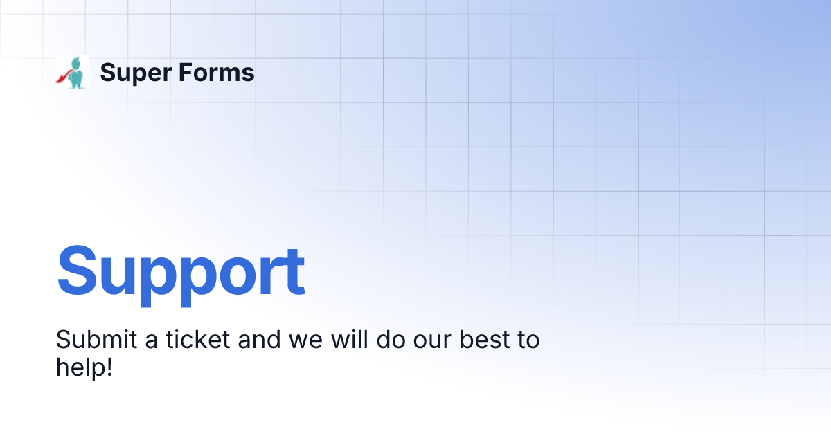 Support | Super Forms