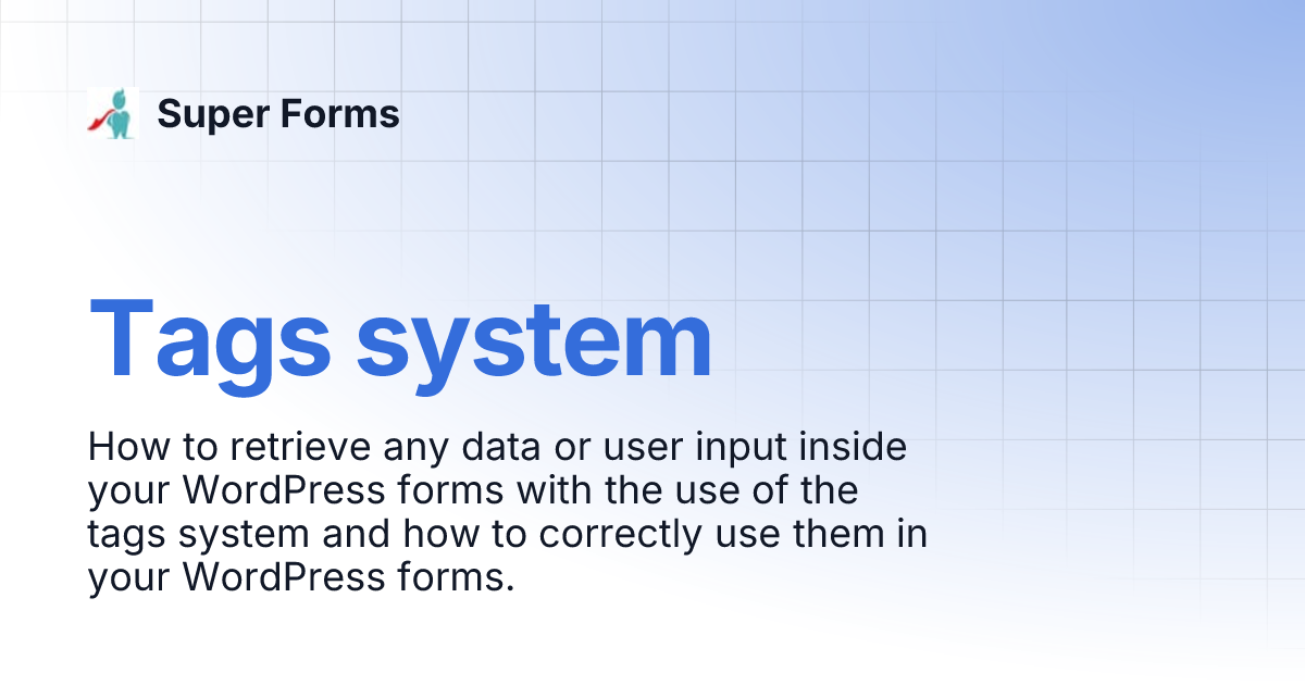 Tags system | Super Forms