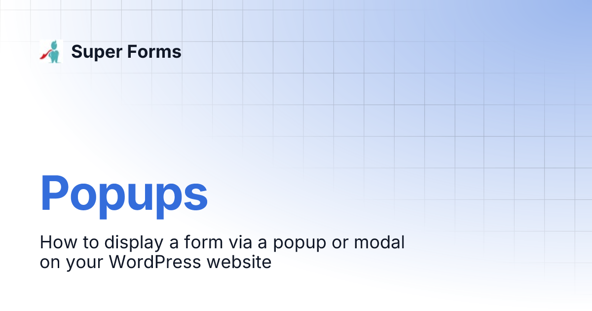 Popups | Super Forms