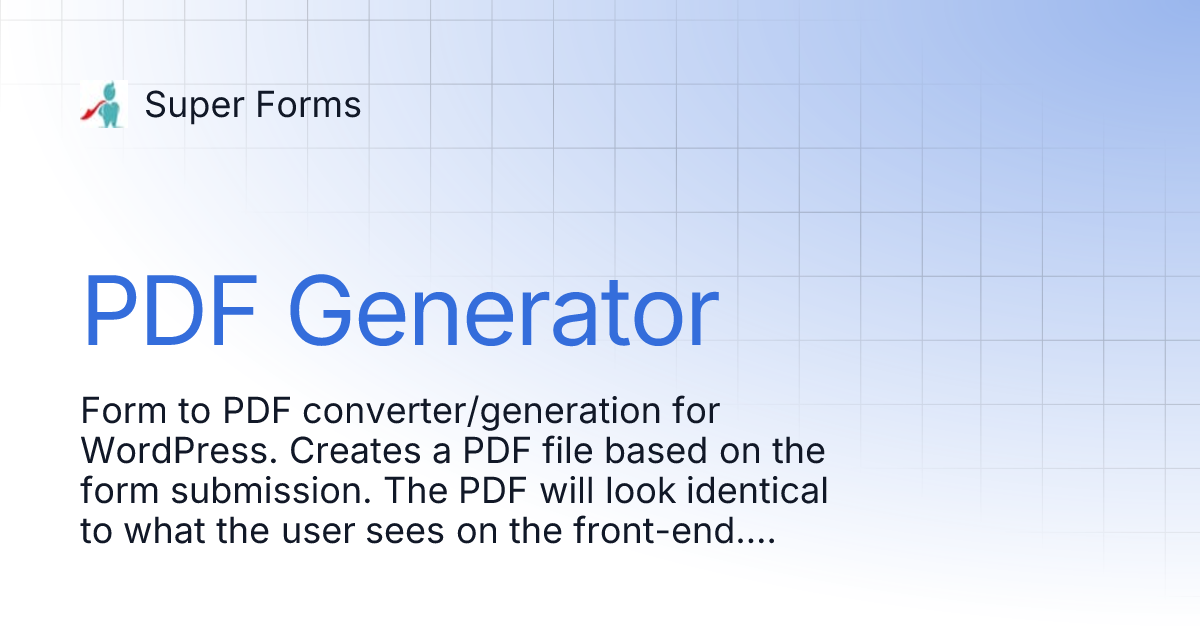 PDF Generator | Super Forms