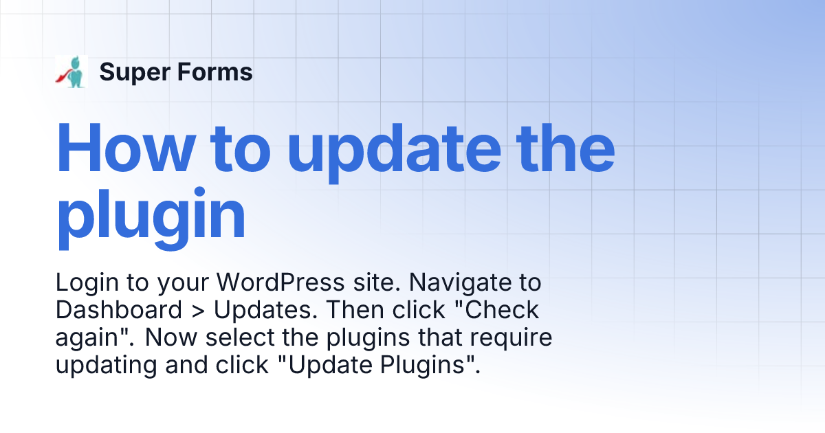 How to update the plugin | Super Forms