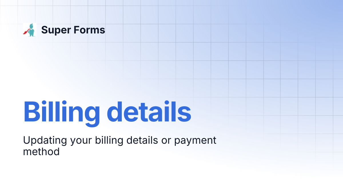 Billing details | Super Forms