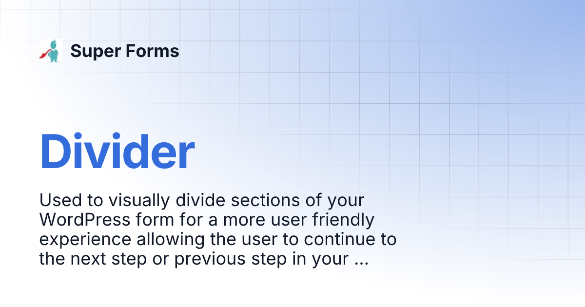 Divider | Super Forms